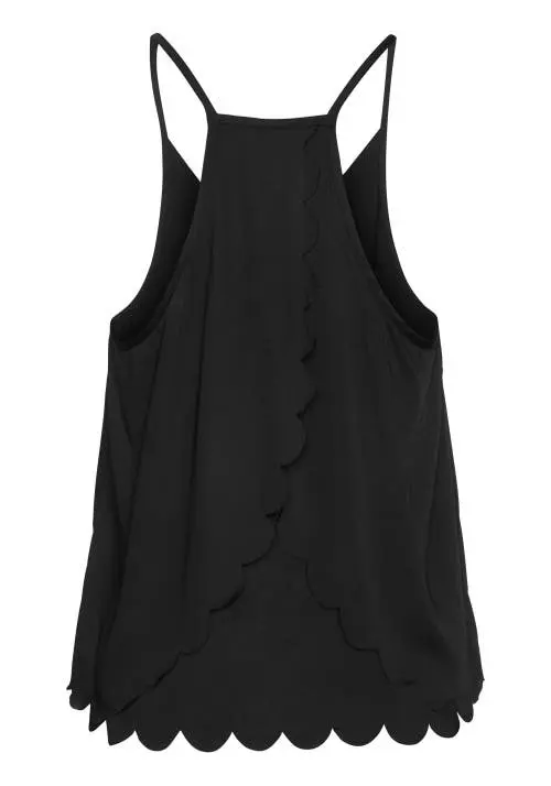 LASCANA Scallop Trim Cami Top