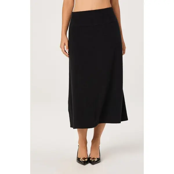 Astr The Label Knit Midi Skirt - Black