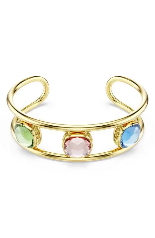 SWAROVSKI Chroma Crystal Cuff Bracelet - Gold/ Assorted Crystals