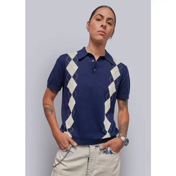WILDFANG Argyle Sweater Polo
