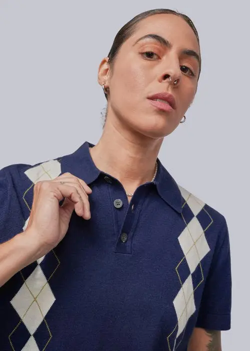 WILDFANG Argyle Sweater Polo