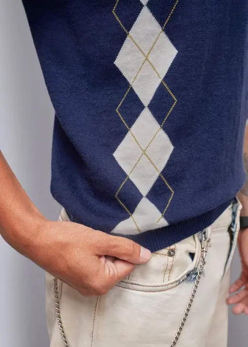WILDFANG Argyle Sweater Polo