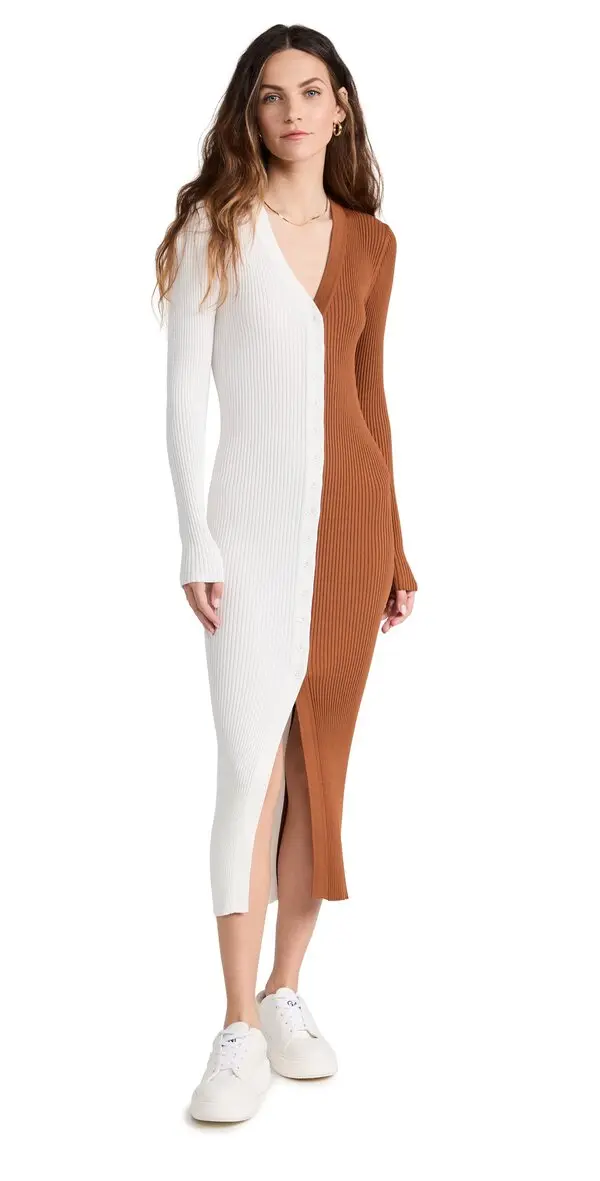 Staud Shoko Sweater - Tan/white