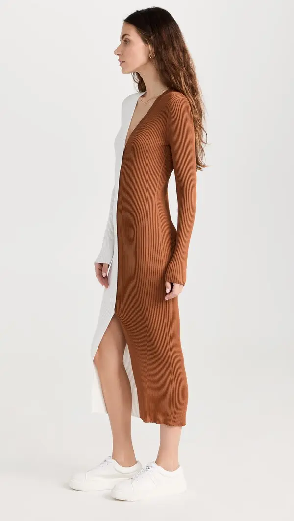 Staud Shoko Sweater - Tan/white