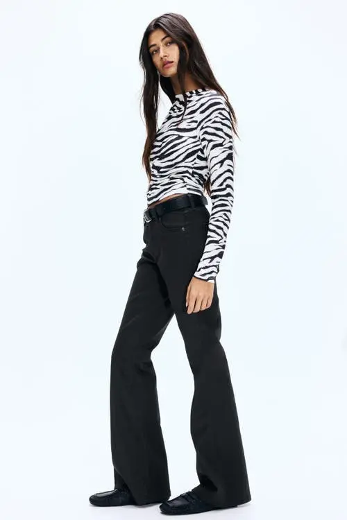 H&m Flared Low Jeans