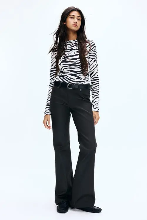 H&m Flared Low Rise Jeans