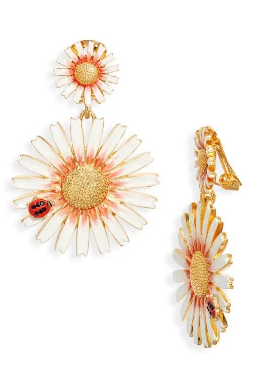 KENNETH JAY LANE Daisy Drop Earrings - Gold