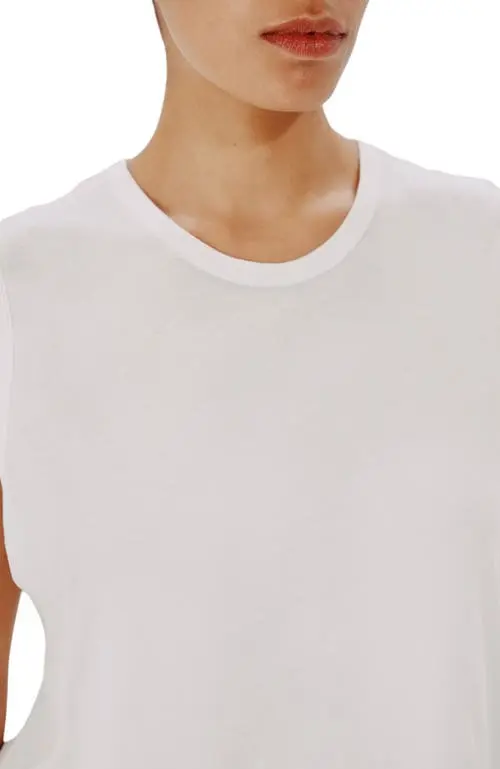 Another Tomorrow Sleeveless Tee - White