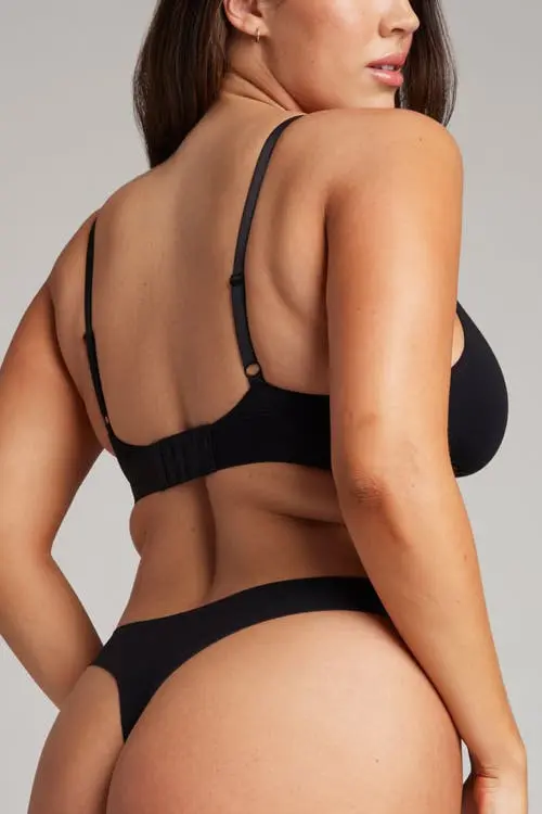 NEGATIVE UNDERWEAR Base Low-rise Thong - Black