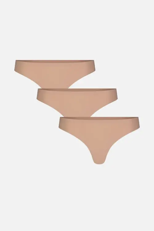 NEGATIVE UNDERWEAR Base Low-rise Thong - Buff