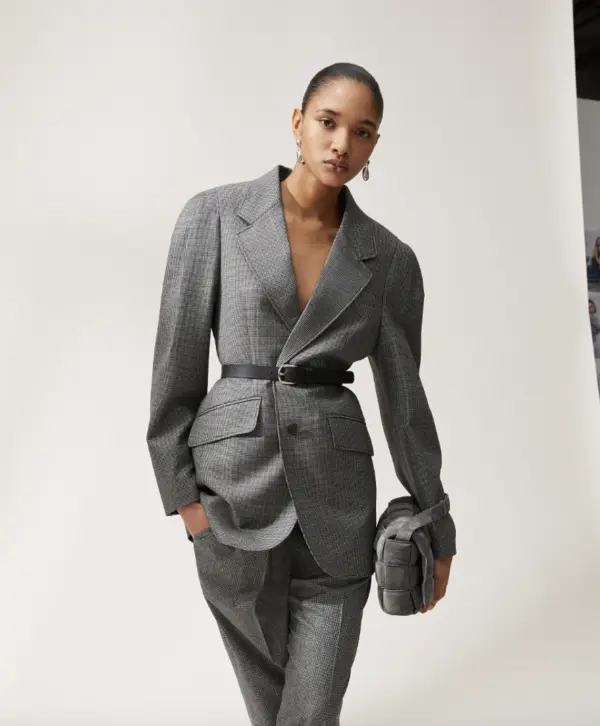 Miu Miu Puff-sleeve Checked Wool Blazer