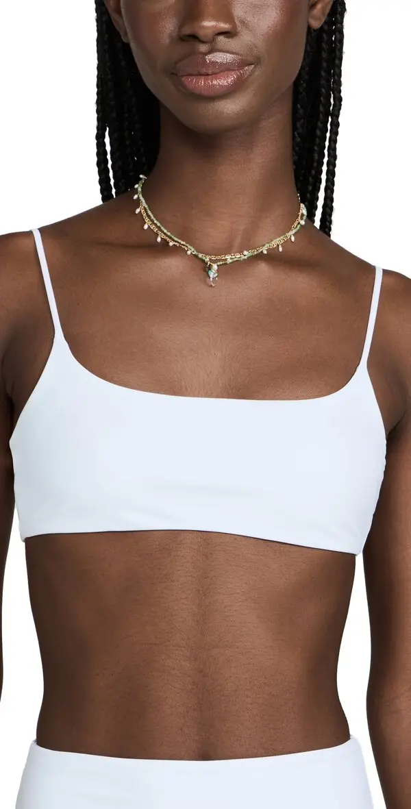 Jade Swim Muse Scoop Bikini Top - White