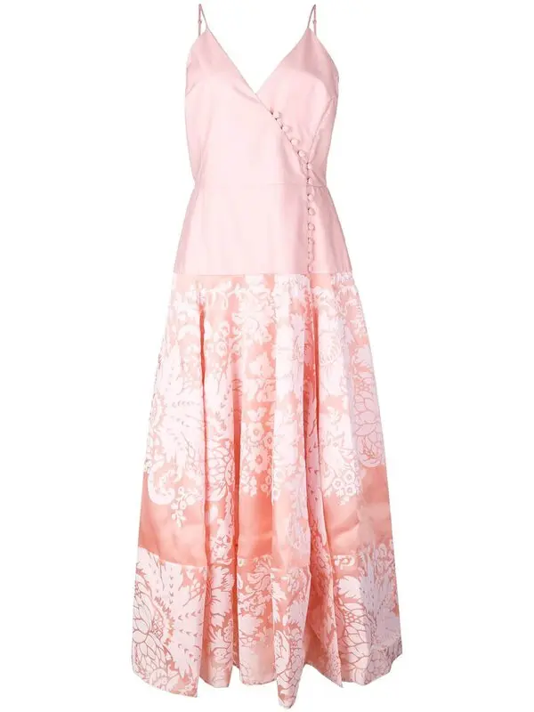 Rosie Assoulin Damask Midi Dress - Pink