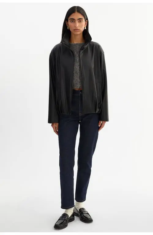 LAMARQUE Denita | Faux Leather Oversized Bomber Jacket