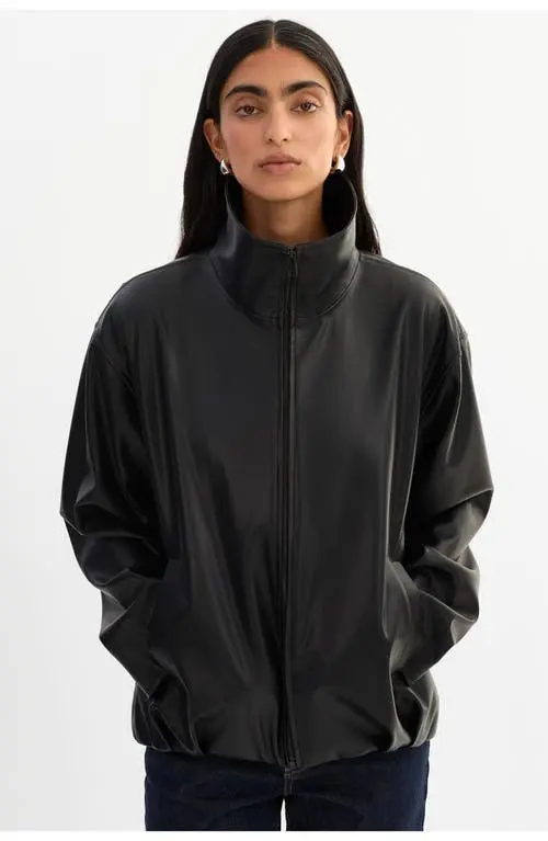 LAMARQUE Denita | Faux Leather Oversized Bomber Jacket