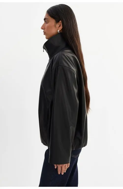 LAMARQUE Denita | Faux Leather Oversized Bomber Jacket