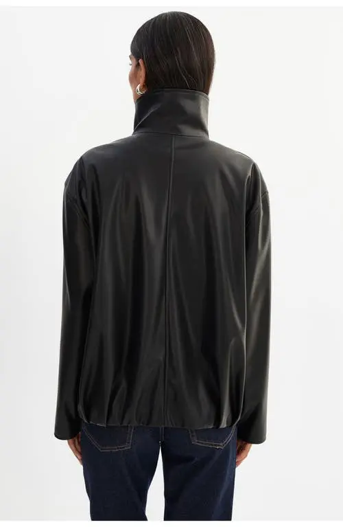 LAMARQUE Denita | Faux Leather Oversized Bomber Jacket