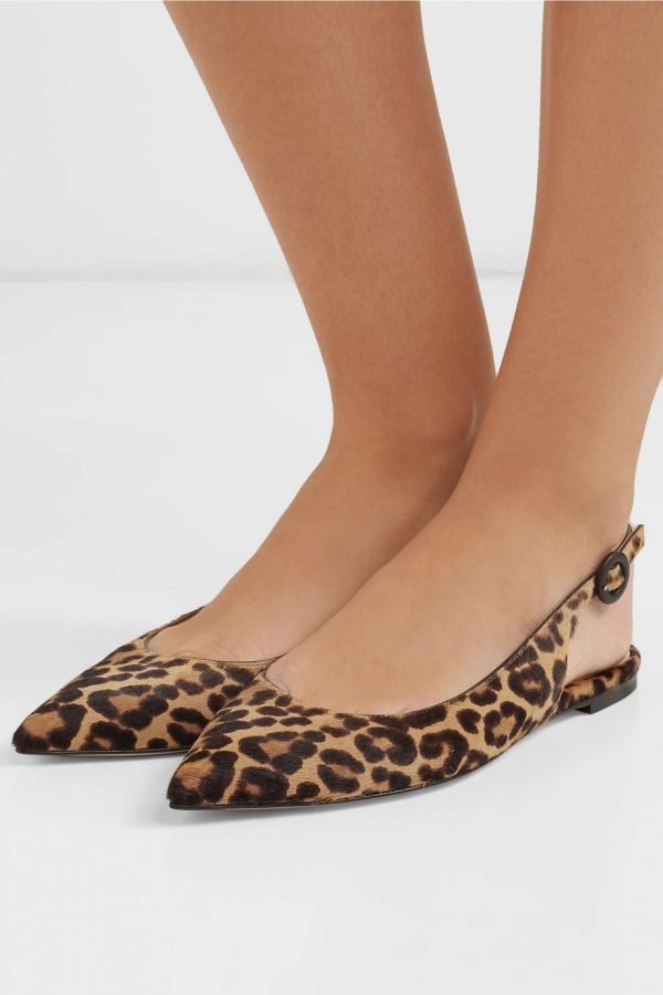 slingback leopard flats