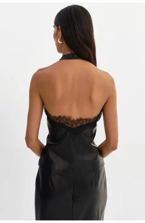 LAMARQUE Ginny | Laced Faux Leather Top