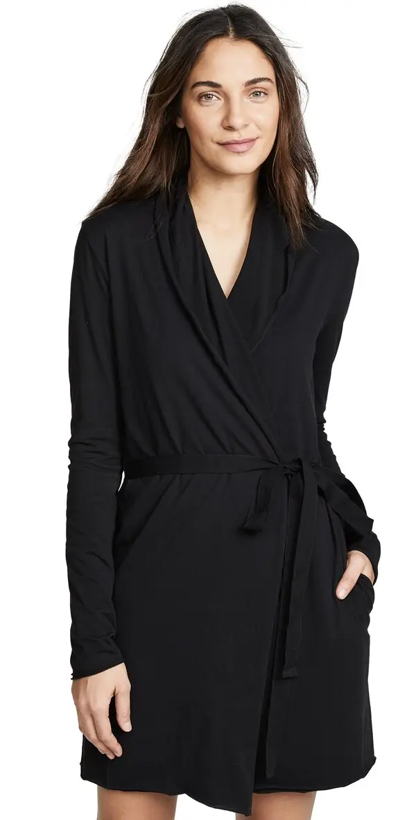 Skin Wrap Robe - Black