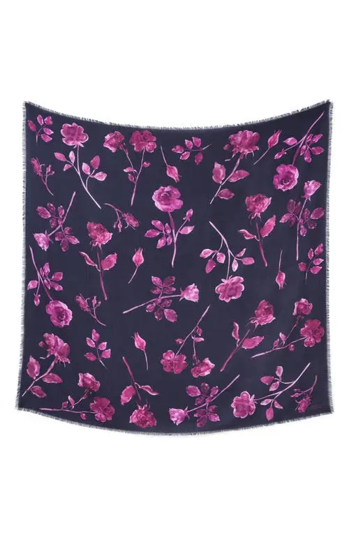 Lafayette 148 New York Cashmere & Silk Floral Shawl