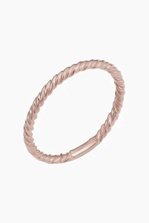 ORADINA 14k Stackable Dawn Ring - Rose Gold