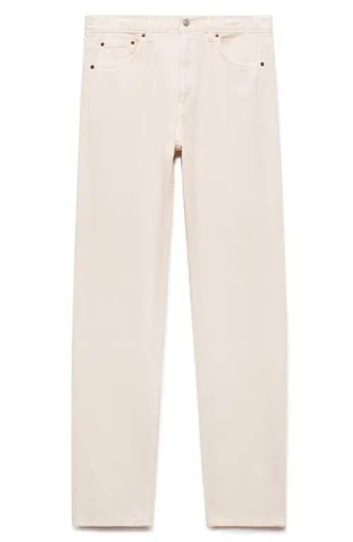 Mango Straight Leg Jeans - Ecru