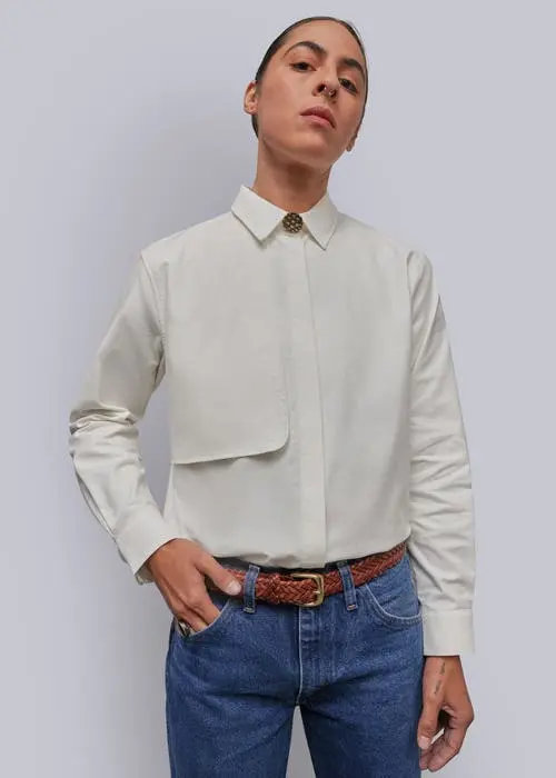 WILDFANG The Empower Oxford Storm Flap Button Up