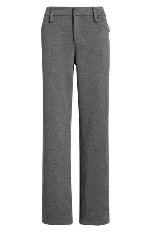 CITY BLUES High Waist Straight Leg Pants - Heather Gray