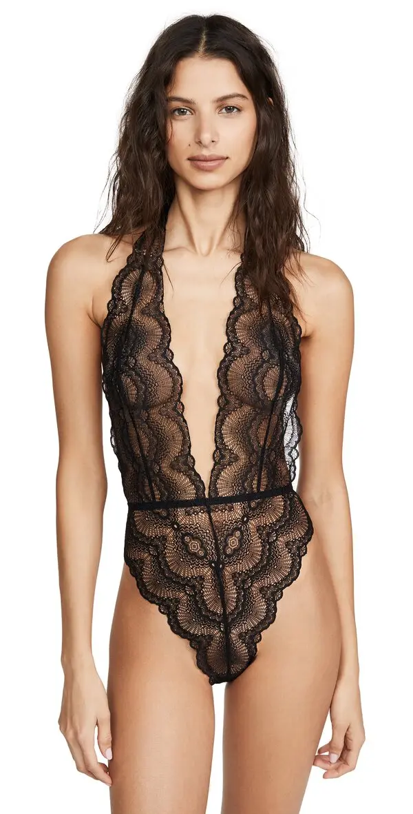 JOURNELLE Natalia Thong Bodysuit - Noir