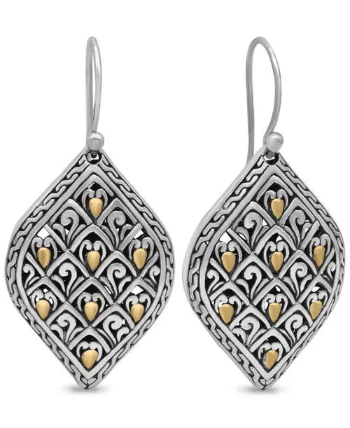 DEVATA Dragon Skin Sterling And 18k Gold Earrings