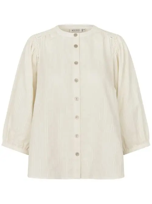 MASAI COPENHAGEN Pintucked 3/4 Sleeve Shirt