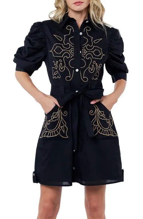 CIEBON Lucy Embroidered Minidress