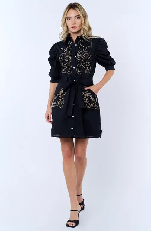 CIEBON Lucy Embroidered Minidress