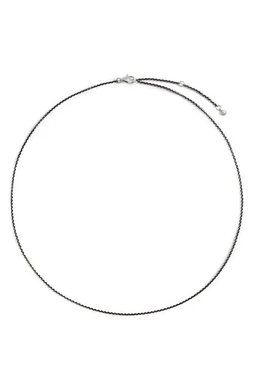 Monica Vinader Oxidized Recycled Rolo Chain Necklace - Sterling Silver