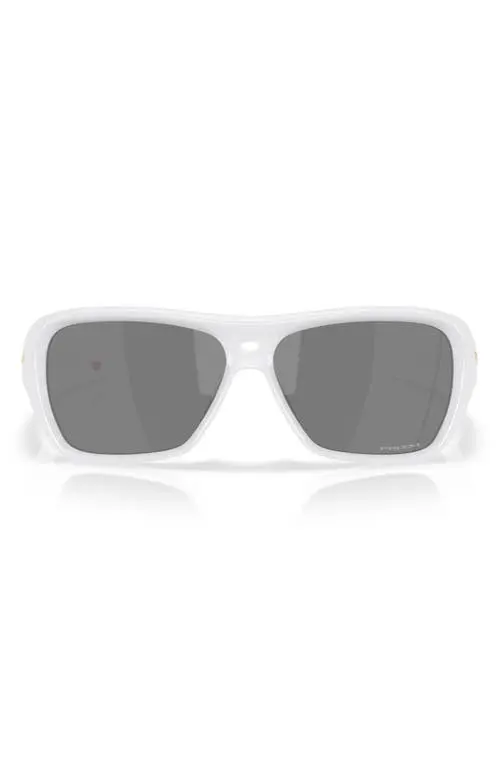 Oakley 60mm Rectangular Sunglasses - Black White