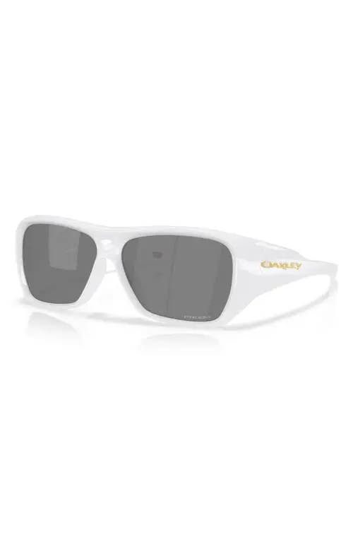 Oakley 60mm Rectangular Sunglasses - Black White