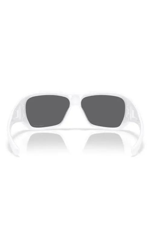 Oakley 60mm Rectangular Sunglasses - Black White