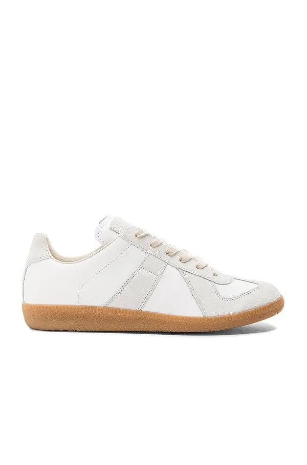 MAISON MARGIELA Replica Leather Sneakers - White