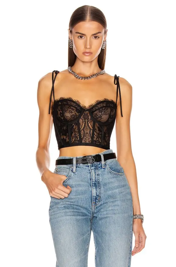 REVE RICHE Nayra Bustier Top - Black