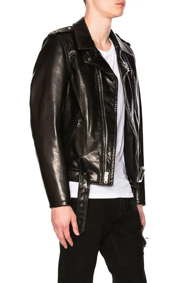 SCHOTT Pebbled Moto Jacket - Black