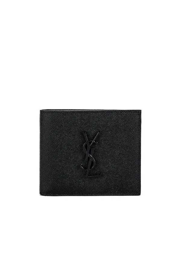 Saint Laurent East West Monogram Wallet - Black