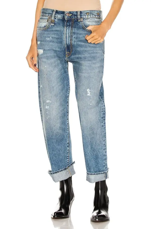 R13 Boyfriend Denim-medium - Bain