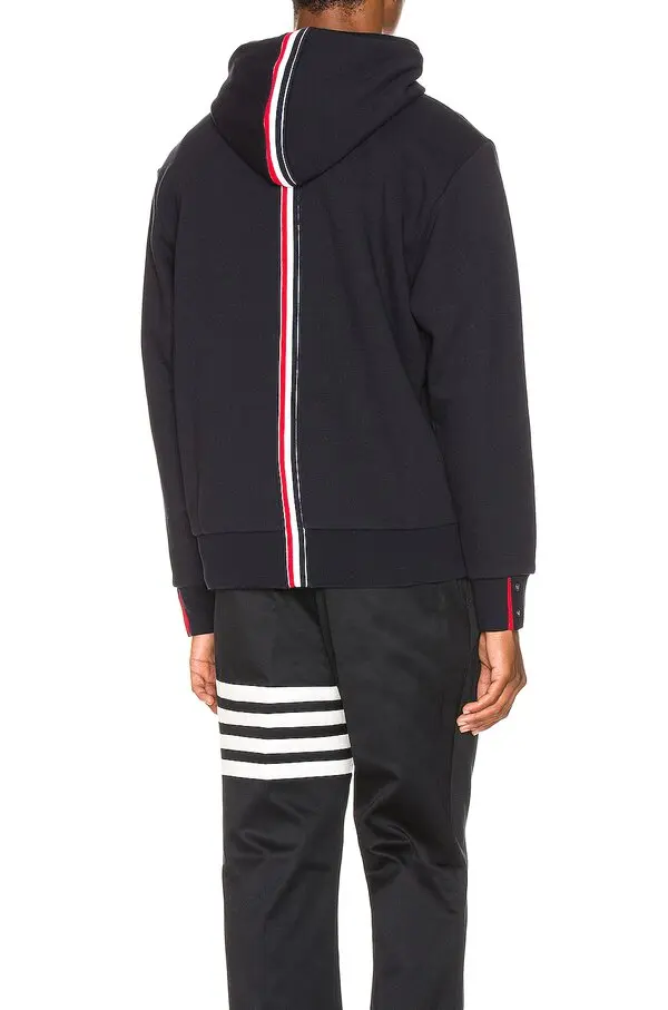 Thom Browne Zipper Hoodie - Navy