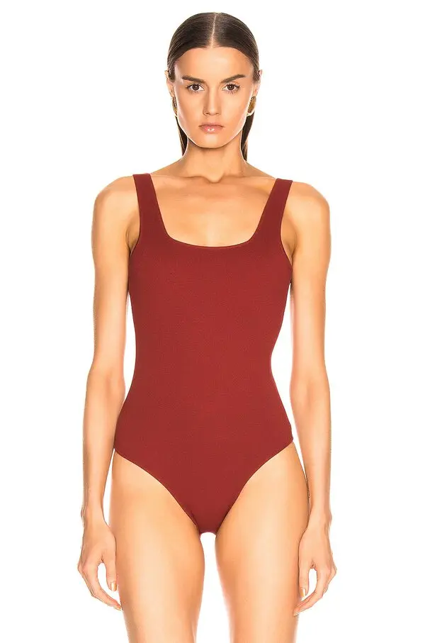 Zeynep Arçay Square Neck Knit Bodysuit