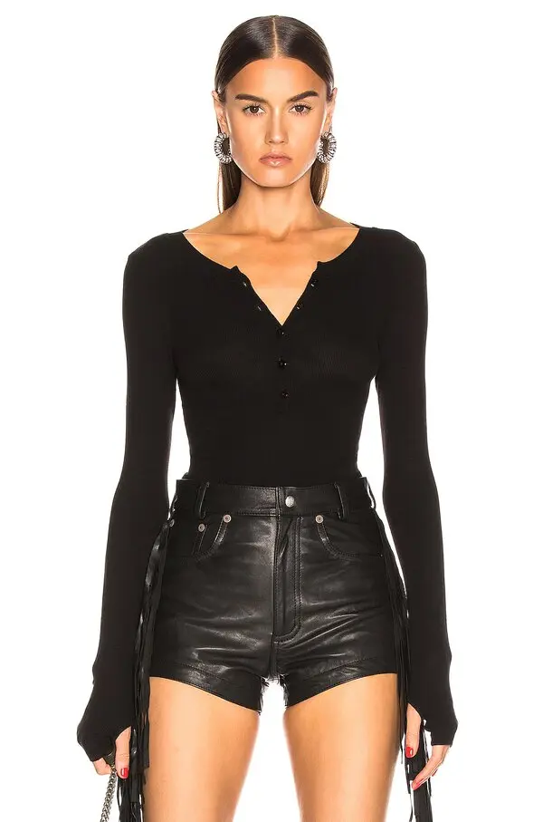 Enza Costa For Silk Rib Henley