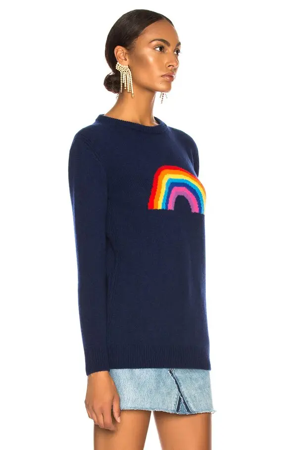 Alberta Ferretti Rainbow Crewneck Sweater