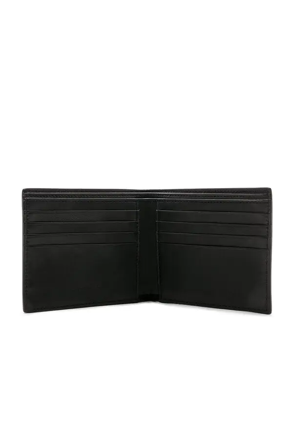 Saint Laurent Matte Croc Billfold Wallet - Black