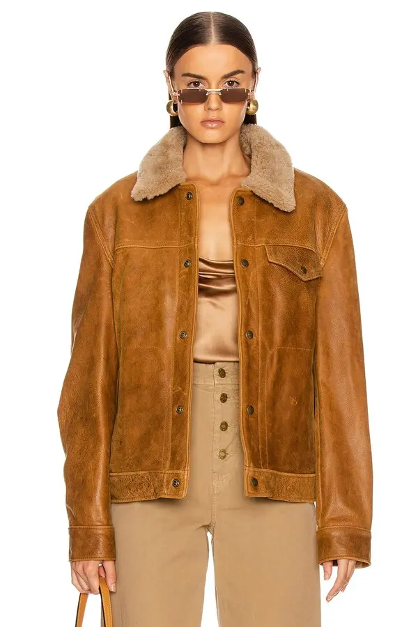 SCHOTT Waxy Vintage Buffalo Trucker - Sycamore