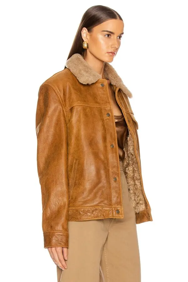 SCHOTT Waxy Vintage Buffalo Trucker - Sycamore